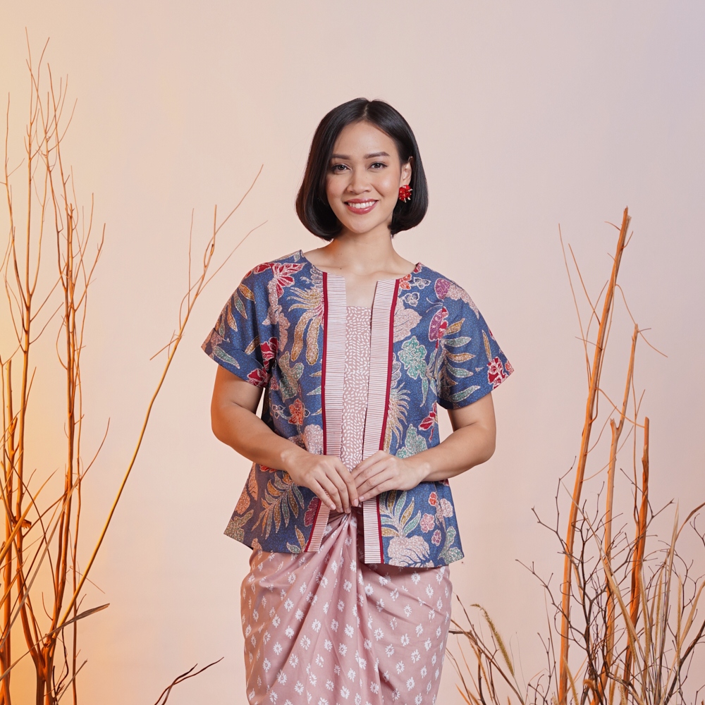Jual NONA RARA - Libra Encim T2488, Baju Batik Kasual Modern | Shopee ...