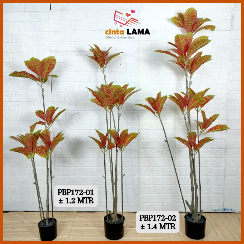Jual Tanaman Hias Plastik Pot Pohon Daun Artificial Hiasan Taman Ornamen Dekorasi Rumah Import ...