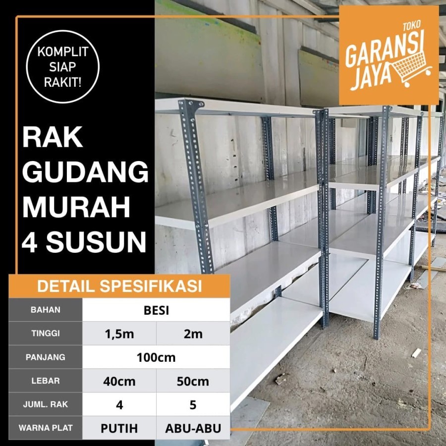 Jual Rak Besi Murah Susun 4 (100x40x150) | Shopee Indonesia