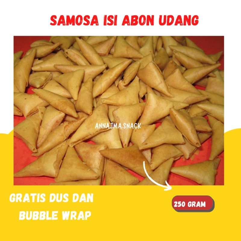 Jual SAMOSA ISI ABON UDANG 250 GRAM | Shopee Indonesia