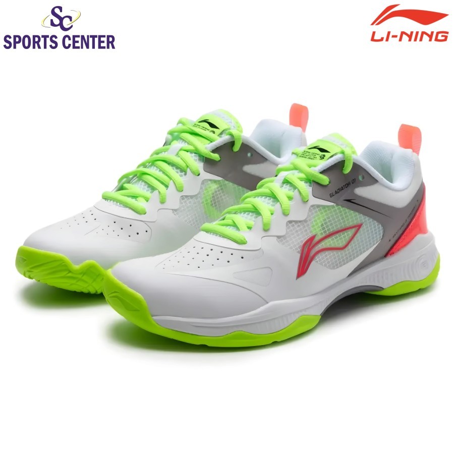 Jual New Sepatu Badminton Lining Gladiator 01 Wide AYZT011-2 White ...
