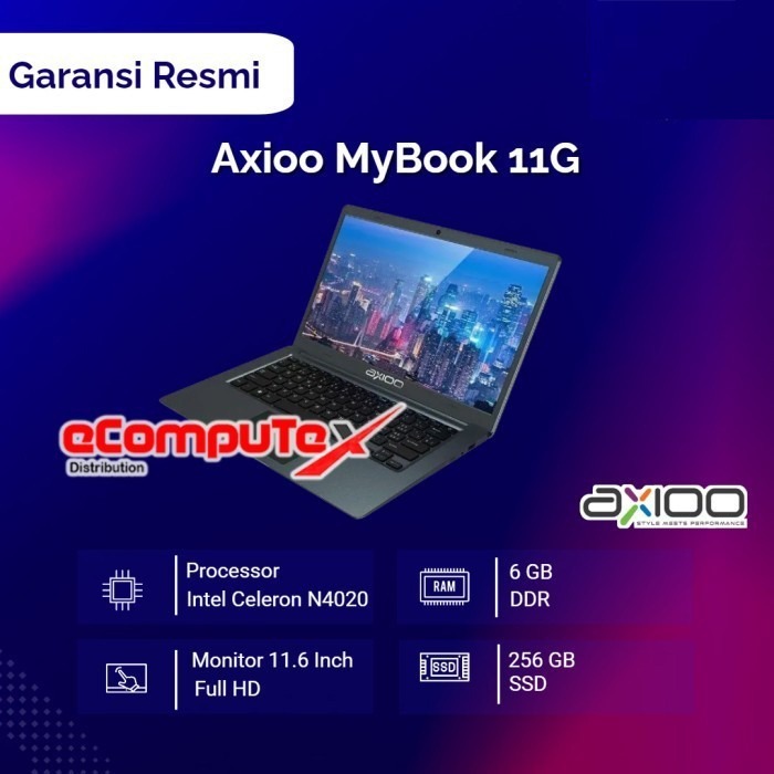 Jual LAPTOP AXIOO MYBOOK 11G N4020 6GB 256GB SSD 11.6 INCH FHD ORIGINAL ...
