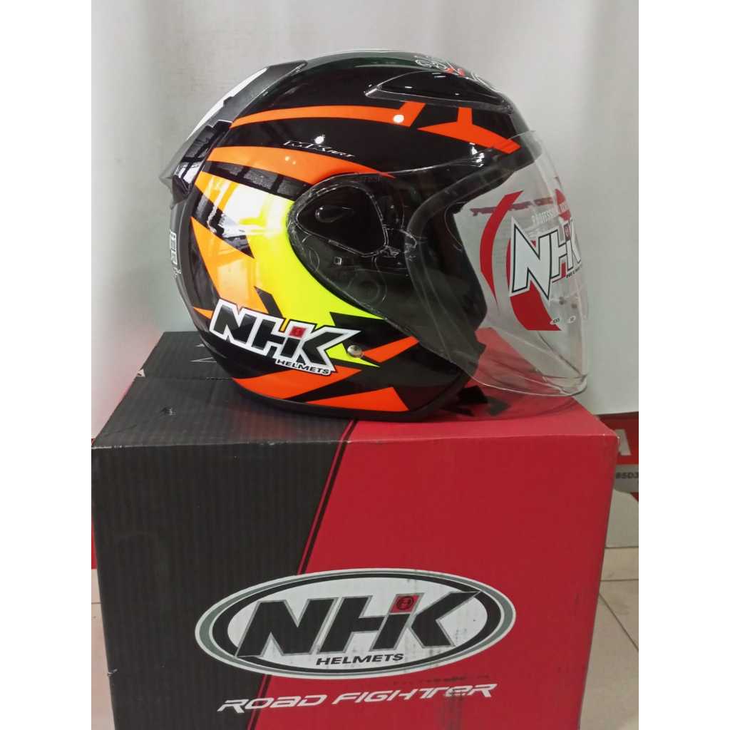 Jual HELM NHK R6 GP EDITION (Black Green Crocodile ) | Shopee Indonesia