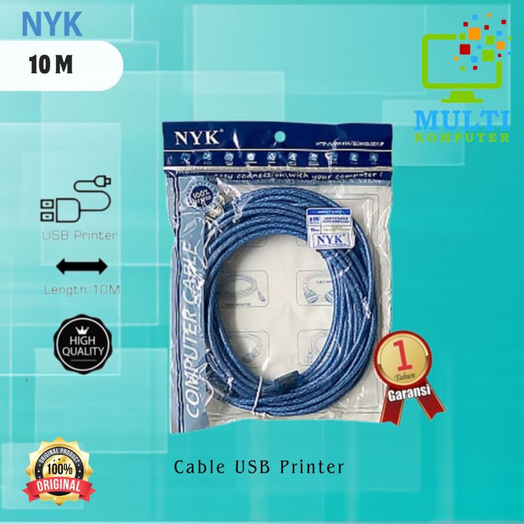 Jual KABEL USB DATA PRINTER 10M STANDART HIGH QUALITY HI-SPEED | Shopee ...
