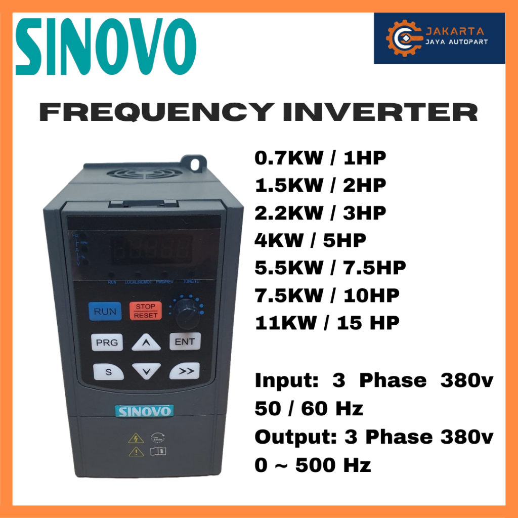 Jual Inverter VFD 0.7KW/1.5KW/2.2KW/4KW/5.5KW/7.5KW/11KW 3Phase 380V Variable Frequency Drive ...