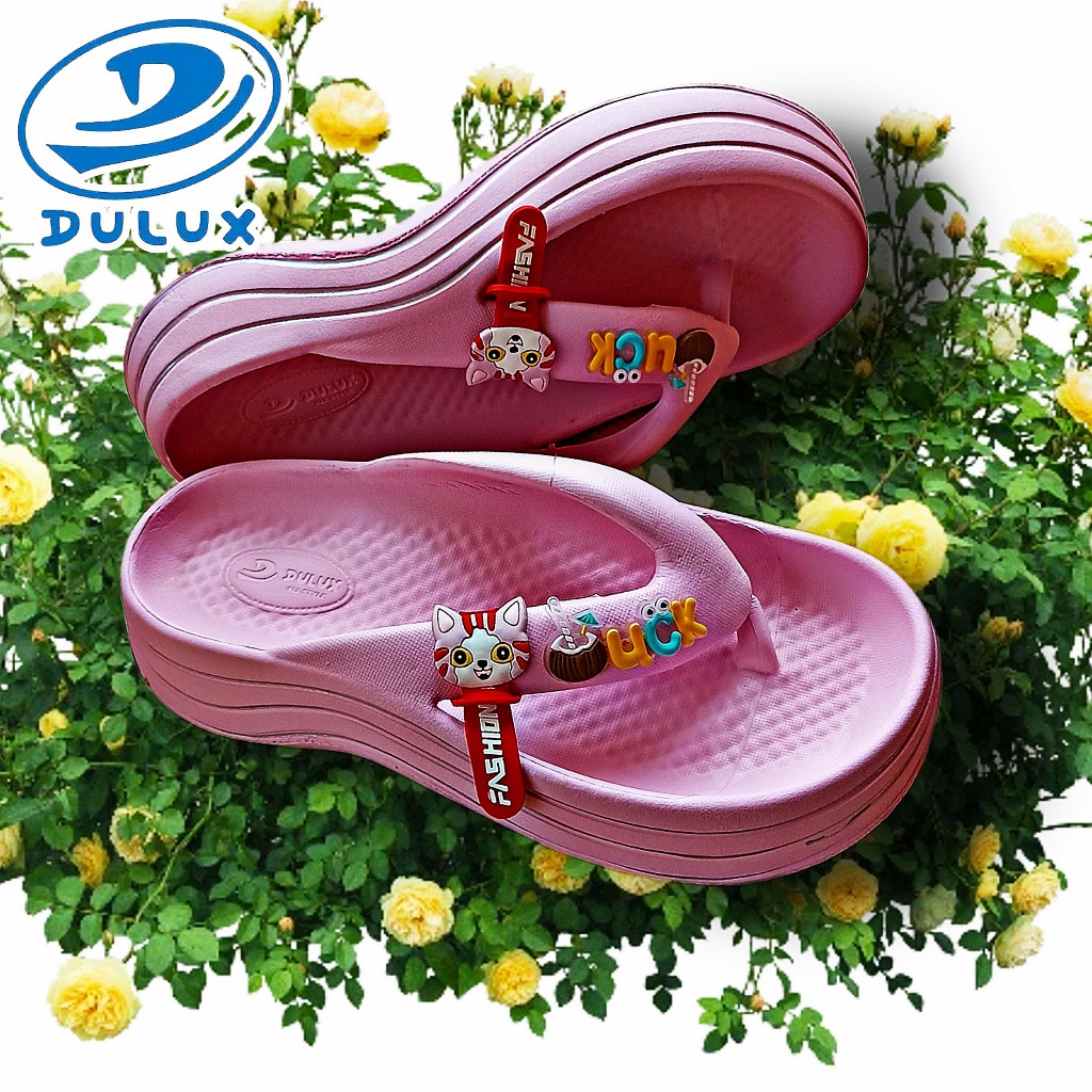 Jual DULUX Sandal Fuji Cute Cat 809B (No.36-40), Sandal Wedges Jelly ...