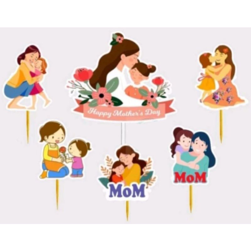 Jual Topper Kertas Hari Ibu/Mother's Day Topper/Hiasan Kue Ulang Tahun ...