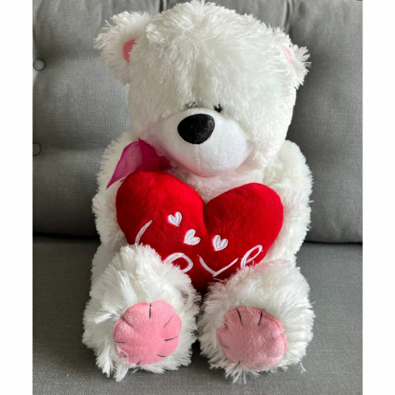 Jual Boneka Beruang Love / Boneka Teddy Bear / Boneka Beruang Putih ...
