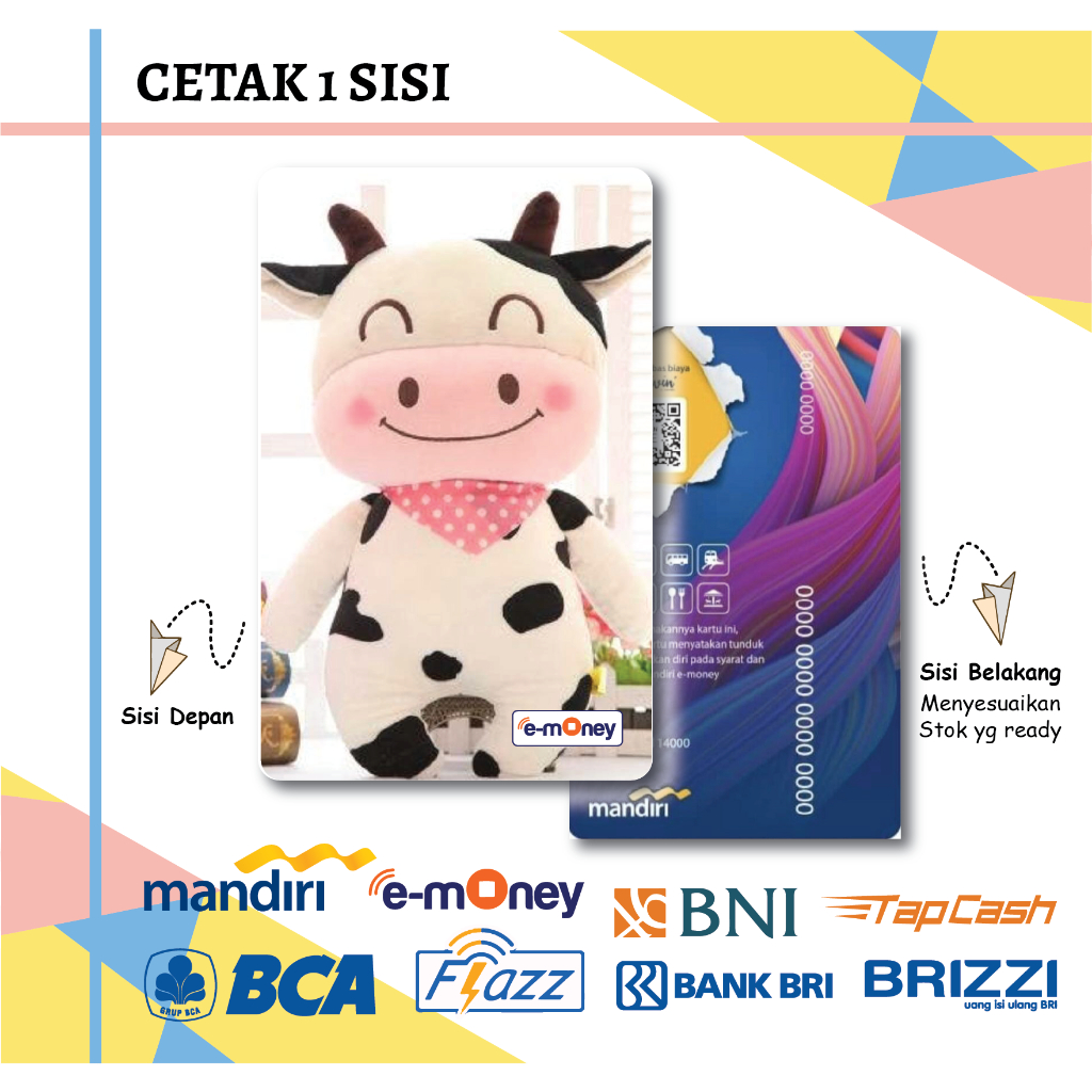 Jual KARTU E MONEY ETOLL ANIMAL SAPI HEWAN COW E TOLL MANDIRI FLAZZ BCA ...