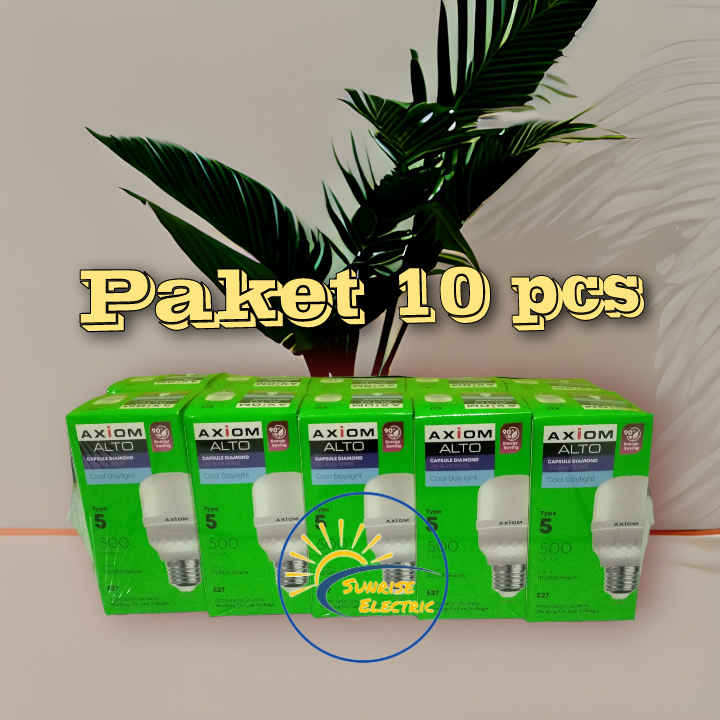 Jual Paket 10 Pcs AXIOM ALTO Lampu Bohlam LED Bulb Series Capsule Diamond 5W | Shopee Indonesia