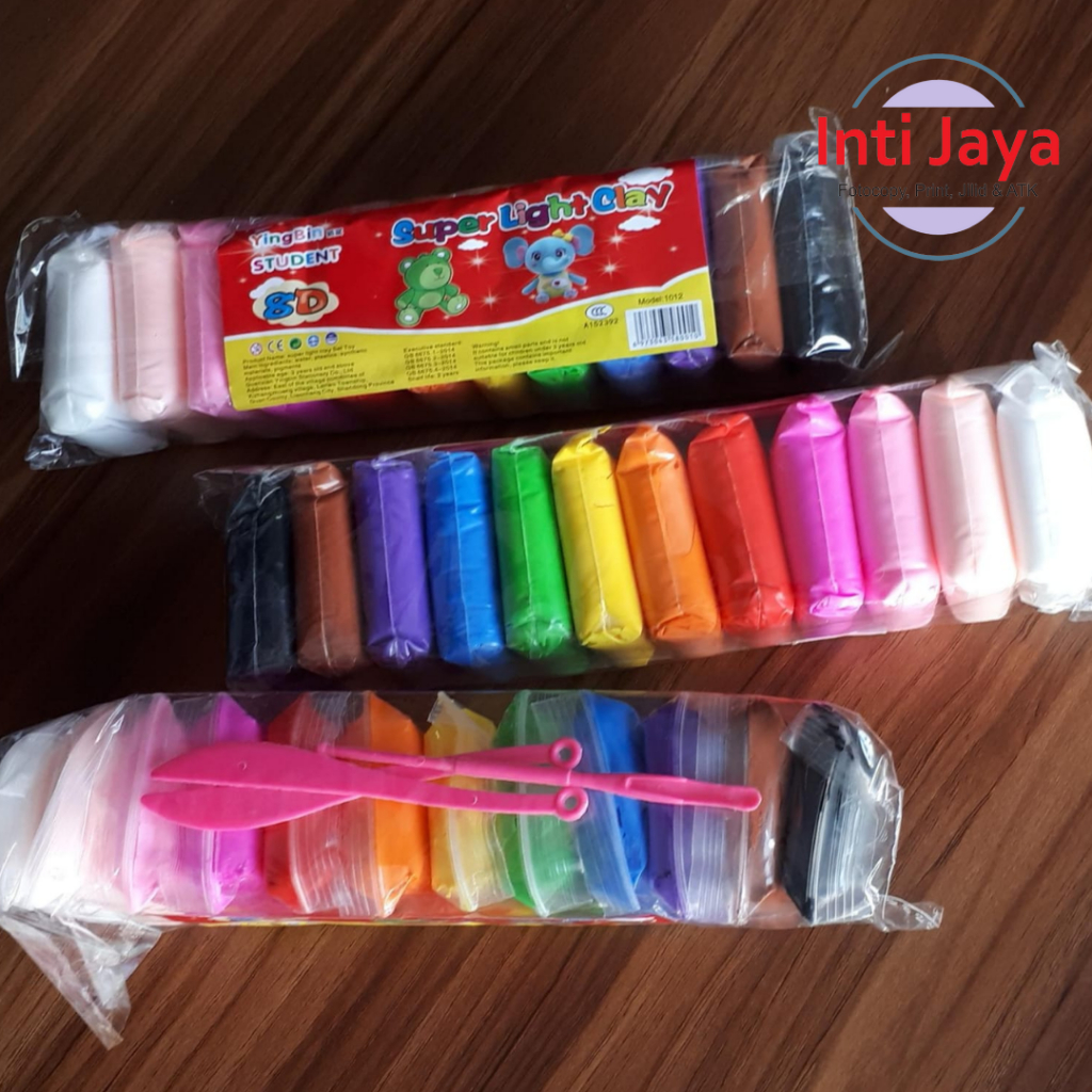 Jual Super Light Clay Mainan Clay 12 Warna | Shopee Indonesia
