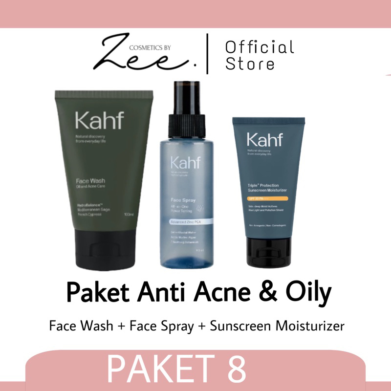 Jual Kahf Paket Face Care | Skincare Pria | Kahf Paket Lengkap | Shopee ...