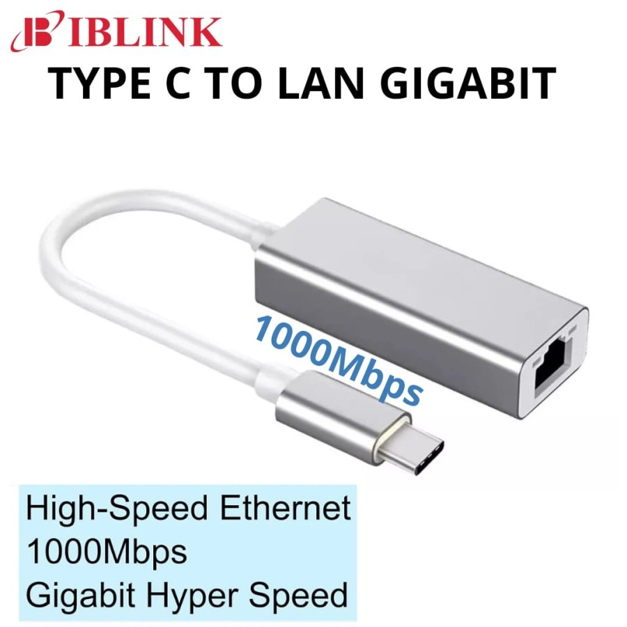 Jual ADAPTER TYPE C TO LAN GIGABIT 1000Mbps ALUMUNIUM | Shopee Indonesia
