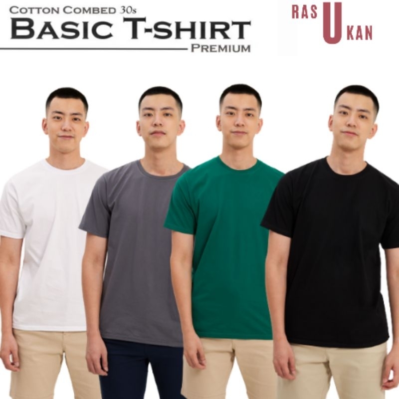 Jual RASUKAN - Kaos Polos Cotton Combed 30s Pria Wanita | Shopee Indonesia