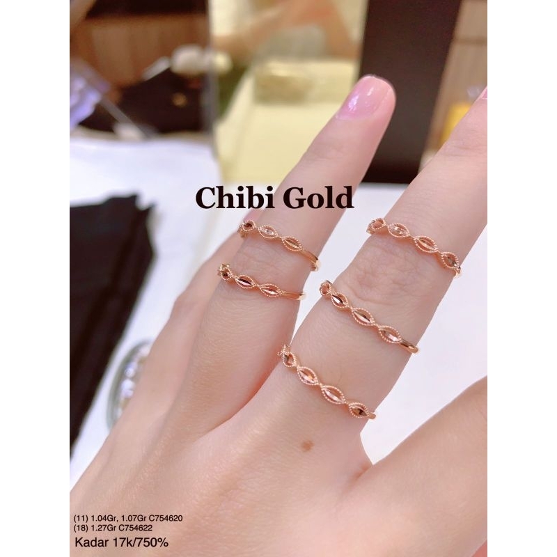 Jual cincin emas 750 kadar 17k C754620 - chibi gold | Shopee Indonesia