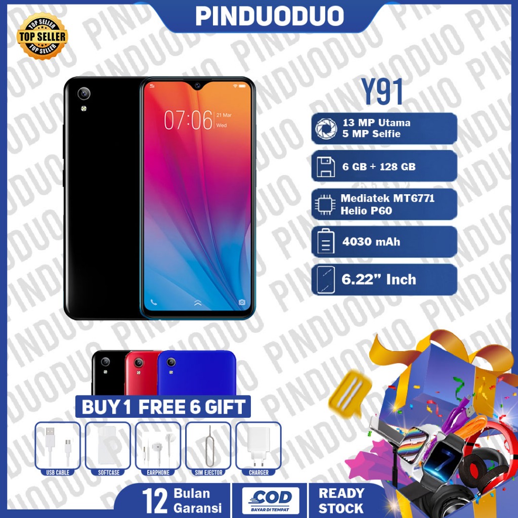 Jual HP vivo Y91 RAM 8/256 GB Dual SIM Dual Standby Smartphone Murah Garansi 1 Tahun | Shopee ...