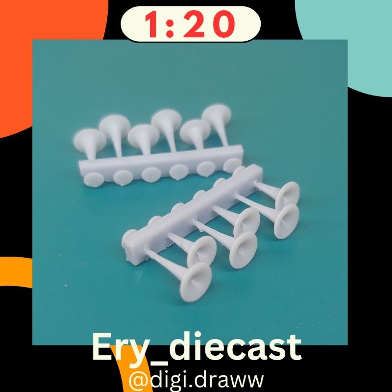 Jual miniatur basuri corong klakson telolet bus bahan resin skala 1:20 ...