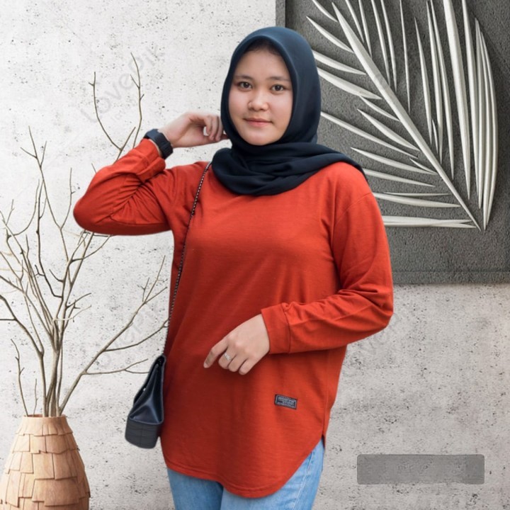 Jual ATASAN KAOS POLOS LENGAN PANJANG MODEL BAWAH OVAL / KAOS LENGAN ... Jual ATASAN KAOS POLOS LENGAN PANJANG MODEL BAWAH OVAL / KAOS LENGAN ...