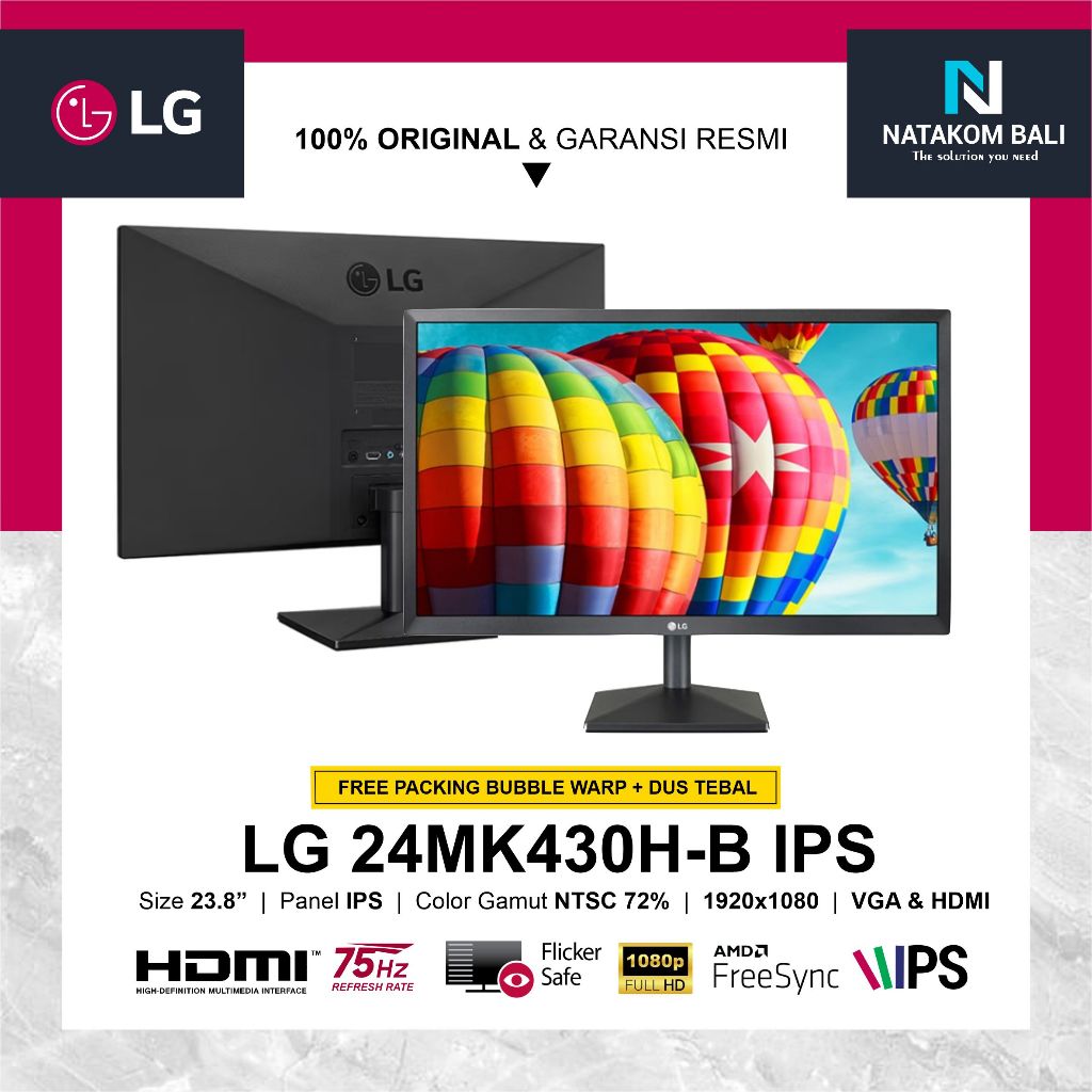 Jual MONITOR LED LG 24" INCHI 24MK430H-B HDMI IPS | Shopee Indonesia