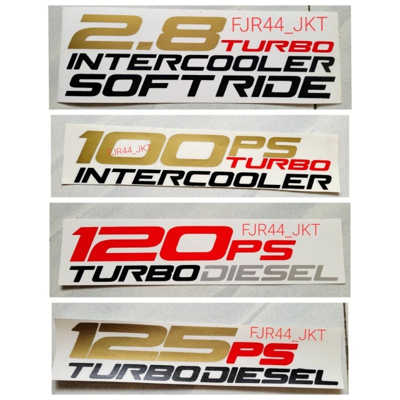 Jual sticker stiker isuzu elf / stiker 2.8 turbo intercooler soft ride ...