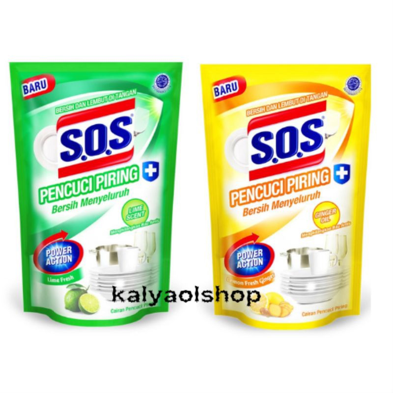 Jual SOS Pencuci Piring Lime Fresh & Lemon fresh 675 ml | Shopee Indonesia