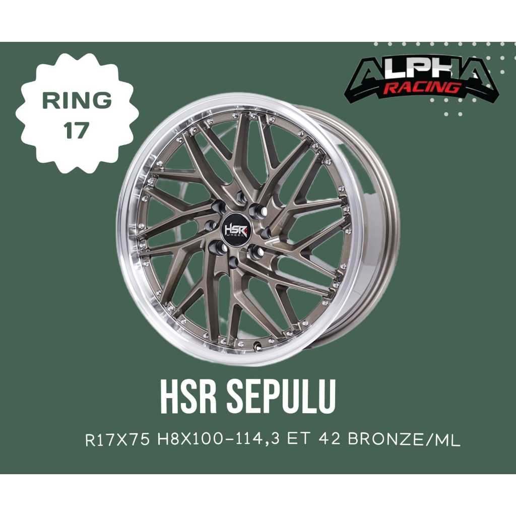 Jual Velg Mobil Ring 17 HSR SEPULU Untuk Mobilio Rocky Raize Jazz Yaris Vios City Mazda2 Dll ...