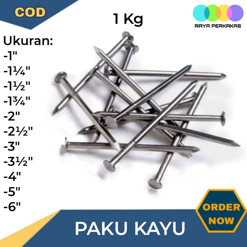 Jual Paku Kayu Ukuran 1 - 6 Inch per 1 Kg | Shopee Indonesia