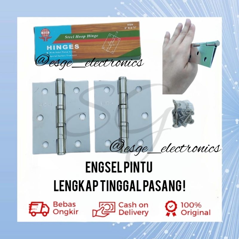 Jual ENGSEL PINTU 3 INCH ENGSEL JENDELA 3 INCI ENGSEL LEMARI ENGSEL ...