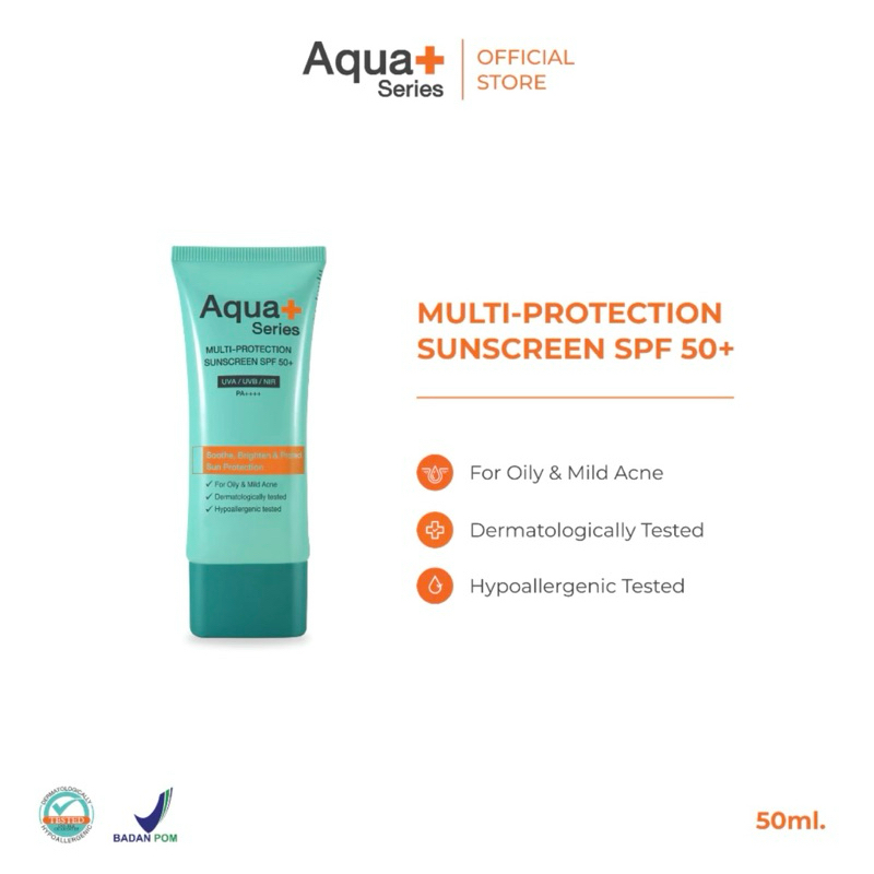 Jual Aqua+ Series Multi Protection Sunscreen SPF 50 PA++++ Aquaplus ...
