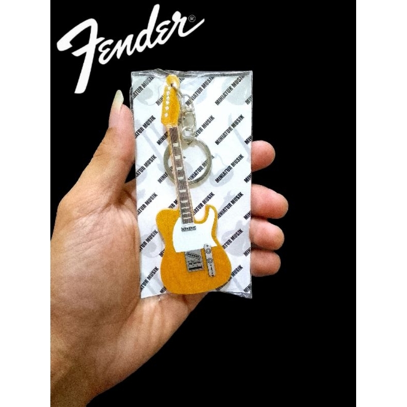Jual Gantungan Kunci Gitar Fender Telecaster Natural Kayu | Shopee ...