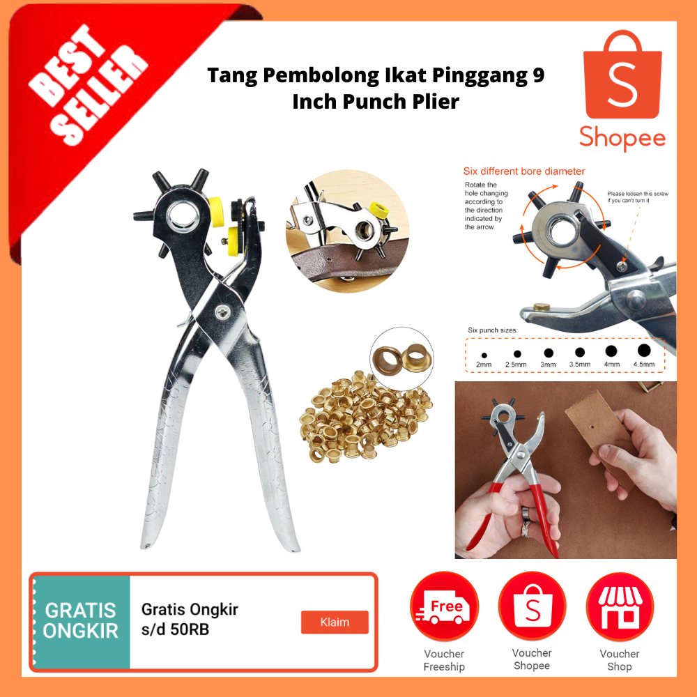 Jual Tang Pembolong Ikat Pinggang 9 Inch Punch Plier / Tang Pelubang ...
