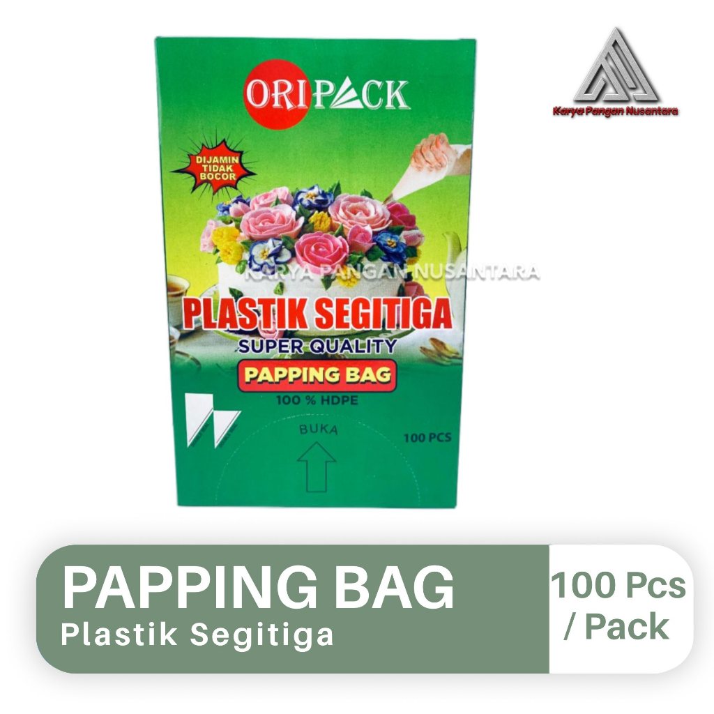 Jual PLASTIK SEGITIGA PAPPING BAG PIPPING BAG CONTONG DEKORASI KUE 100 ...