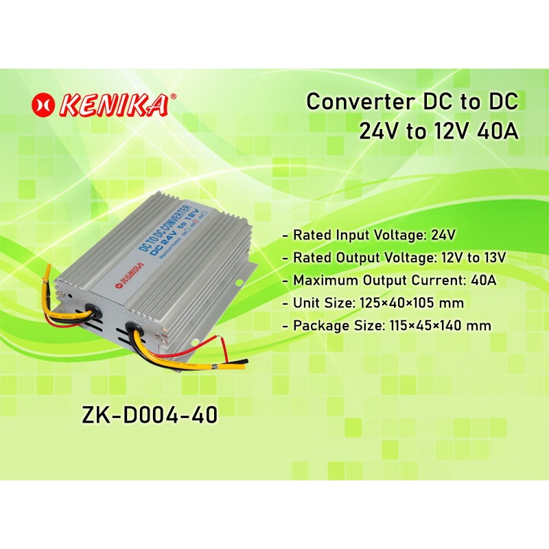 Jual KENIKA 24V DC TO 12V DC CONVERTER STEP DOWN [ZK-D004] 40A / 60A ...