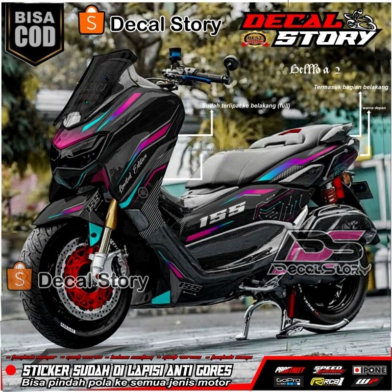 Jual Decal sticker Nmax new fullbody motif grafis simple bisa untuk ...