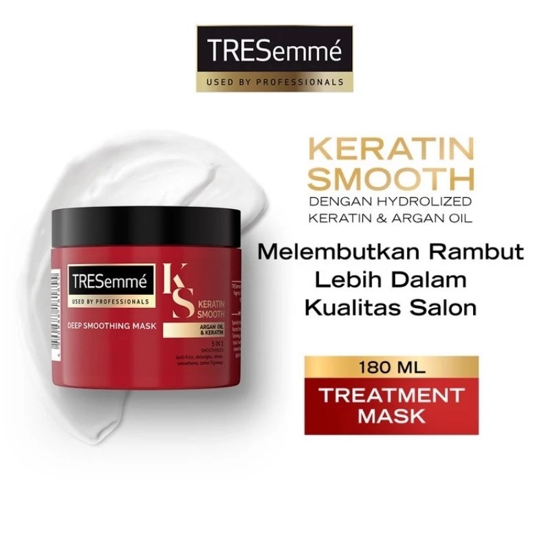 Jual Tresemme Keratin Smooth Treatment Hair Mask 180ml | Shopee Indonesia