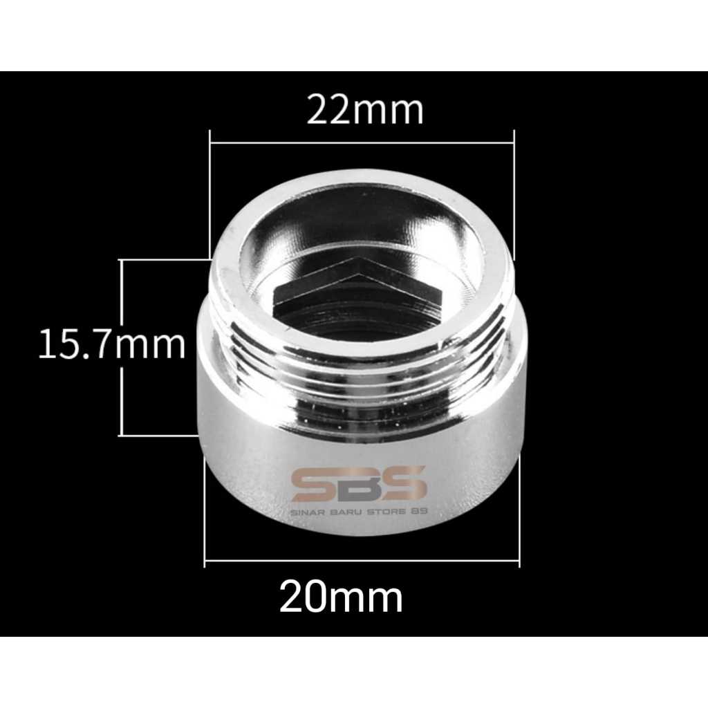 Jual Adaptor Keran Konektor Kran Konventer Drat 1/2 inci ke 22 mm ...