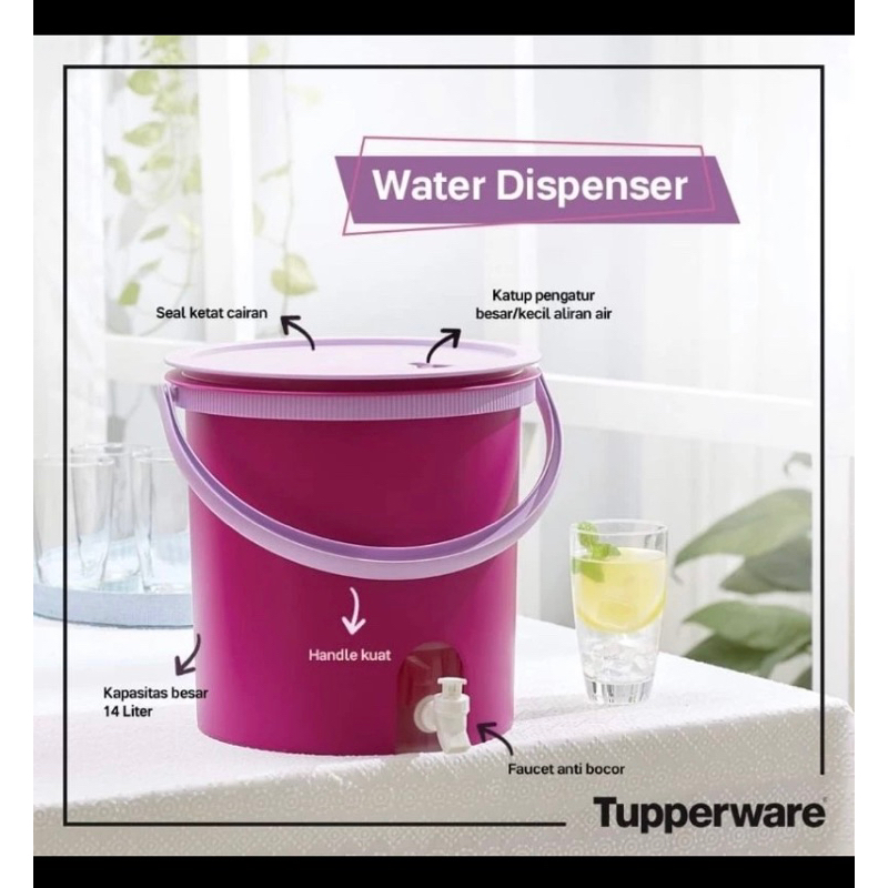 Jual water dispenser tupperware / dispenser tupperware uk 14L | Shopee ...
