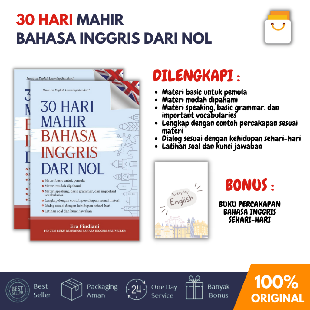 Jual Buku Bahasa Inggris Terbaru - 30 Hari Mahir Bahasa Inggris Dari Nol - Yash Media | Shopee ...