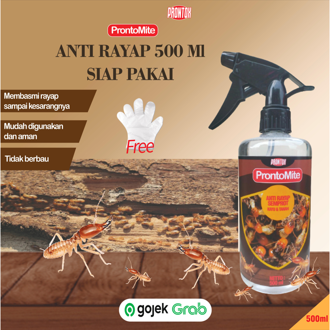 Jual Anti Rayap Spray PRONTOMITE 500ml Pembasmi Rayap Kayu & Tanah ...