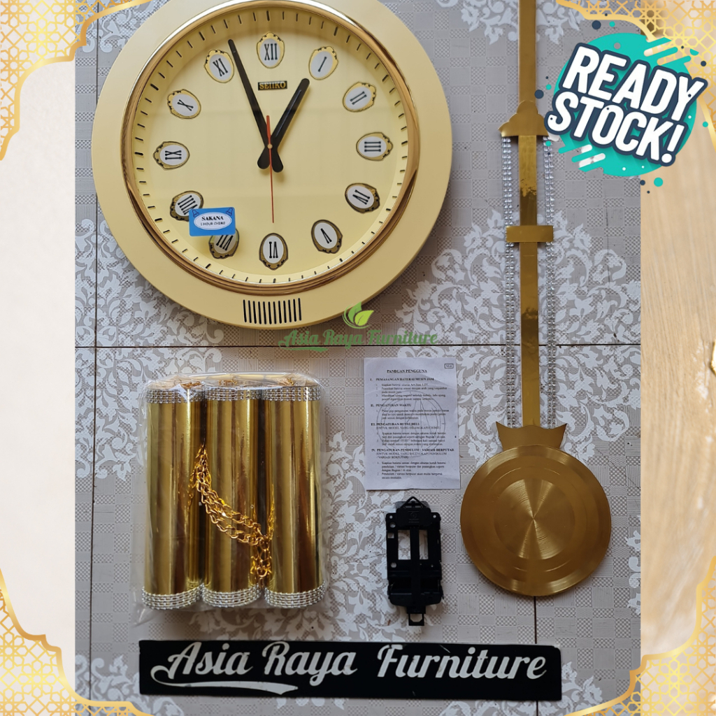 Jual Mesin Jam Bandul Set 40cm Bunyi Melodi Musik | Shopee Indonesia