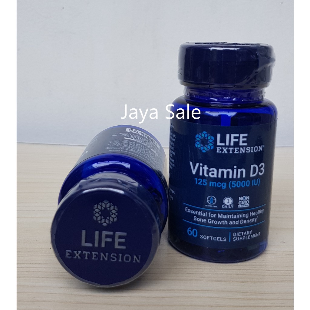 Jual Life Extension Vitamin D3 5000 IU 60 Softgels Life Extension Vit ...