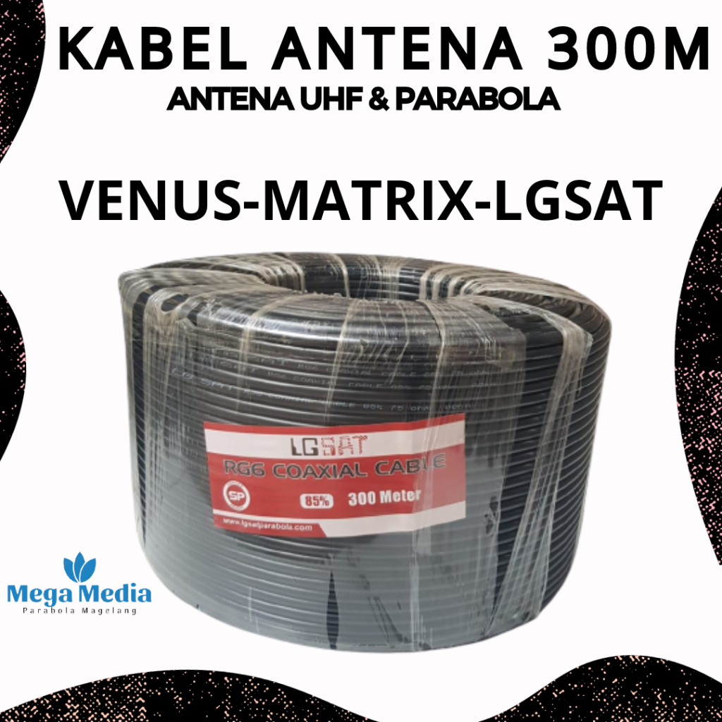 Jual KABEL ANTENA UHF ANTENA PARABOLA 300 METER RG6 HIGH QUALITY | Shopee Indonesia
