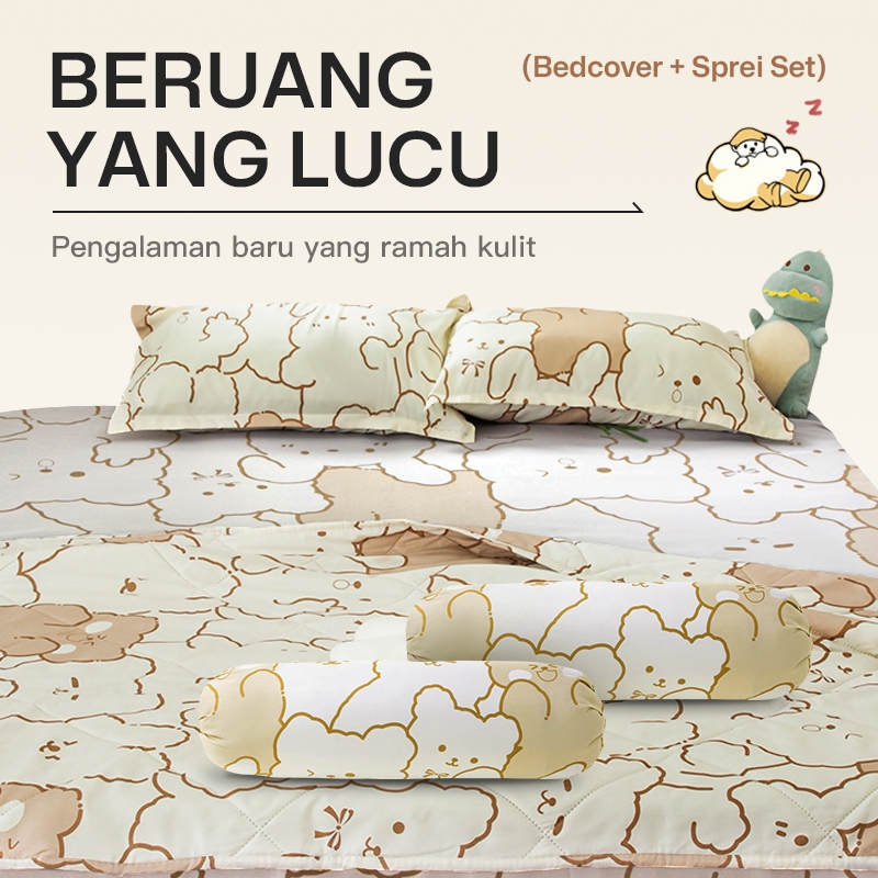 Jual Selimut Bed Cover + Sprei Ukuran 120x200CM / Bedcover Motif ...