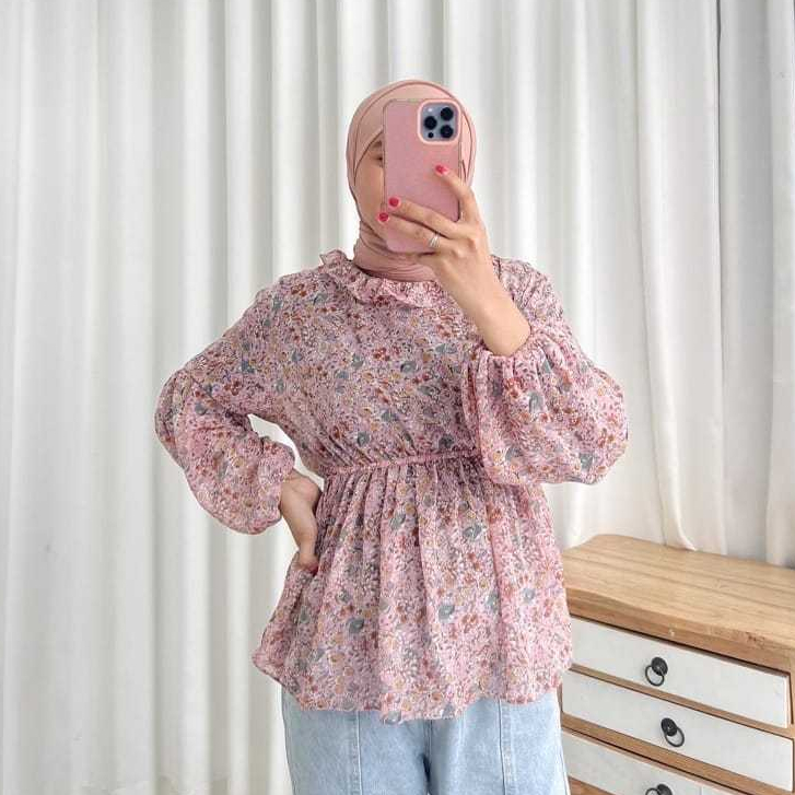 Jual FLOWER BLOUSE / BLOUSE BUNGA | BLOUSE KOREAN STYLE VINTAGE / baju ...