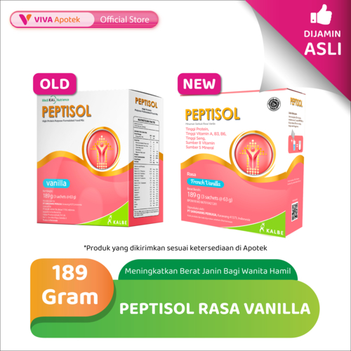 Jual Peptisol Susu Khusus Tinggi Protein Rasa Vanilla (189 Gram ...
