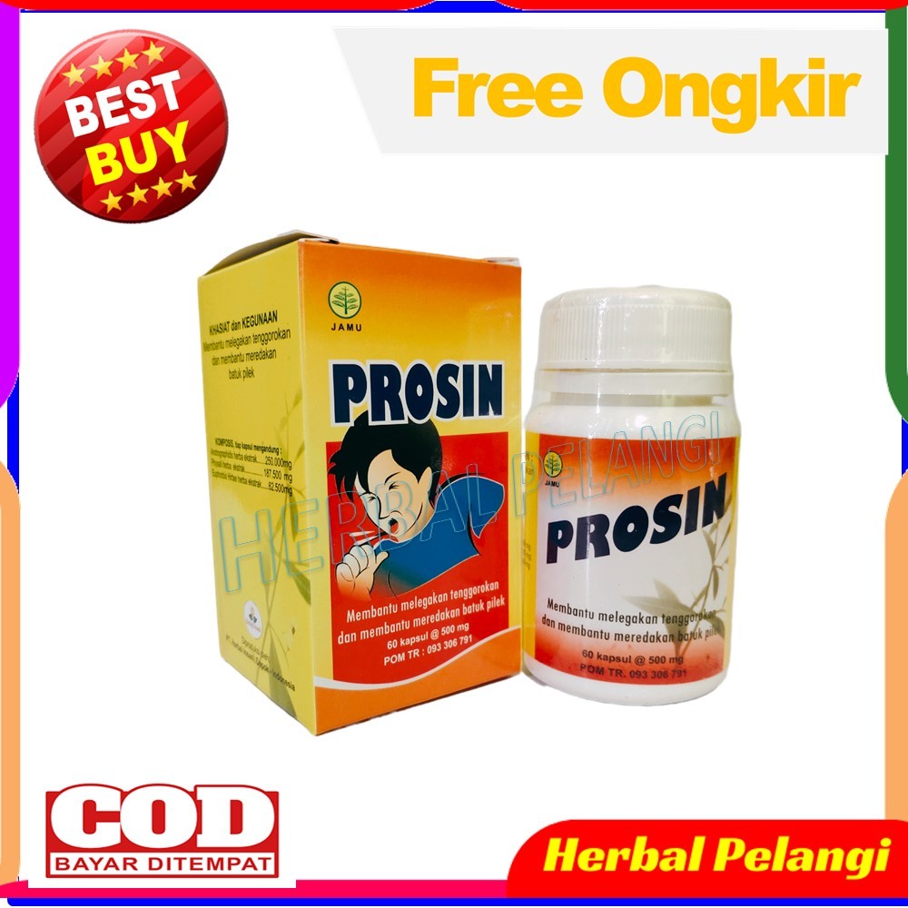Jual Herbal Batuk TERBAIK Kapsul Prosin Herbal Insani ( Isi 60 Kapsul ...