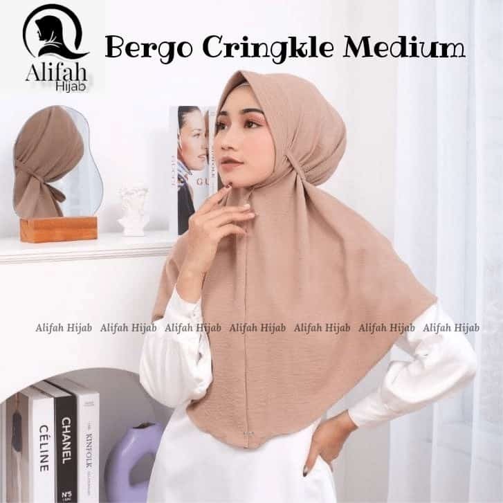 Jual Jilbab Bergo Pet Antem Pet Standar Crinkle Airflow Size M | Shopee Indonesia