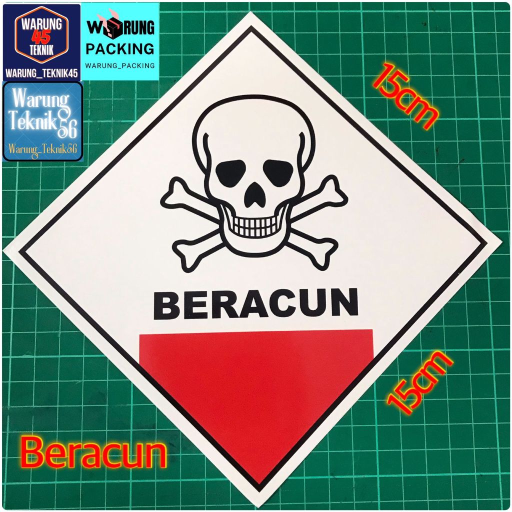 Jual Stiker Label Tanda Simbol Limbah B3 Stiker Bahan Berbahaya Beracun ...