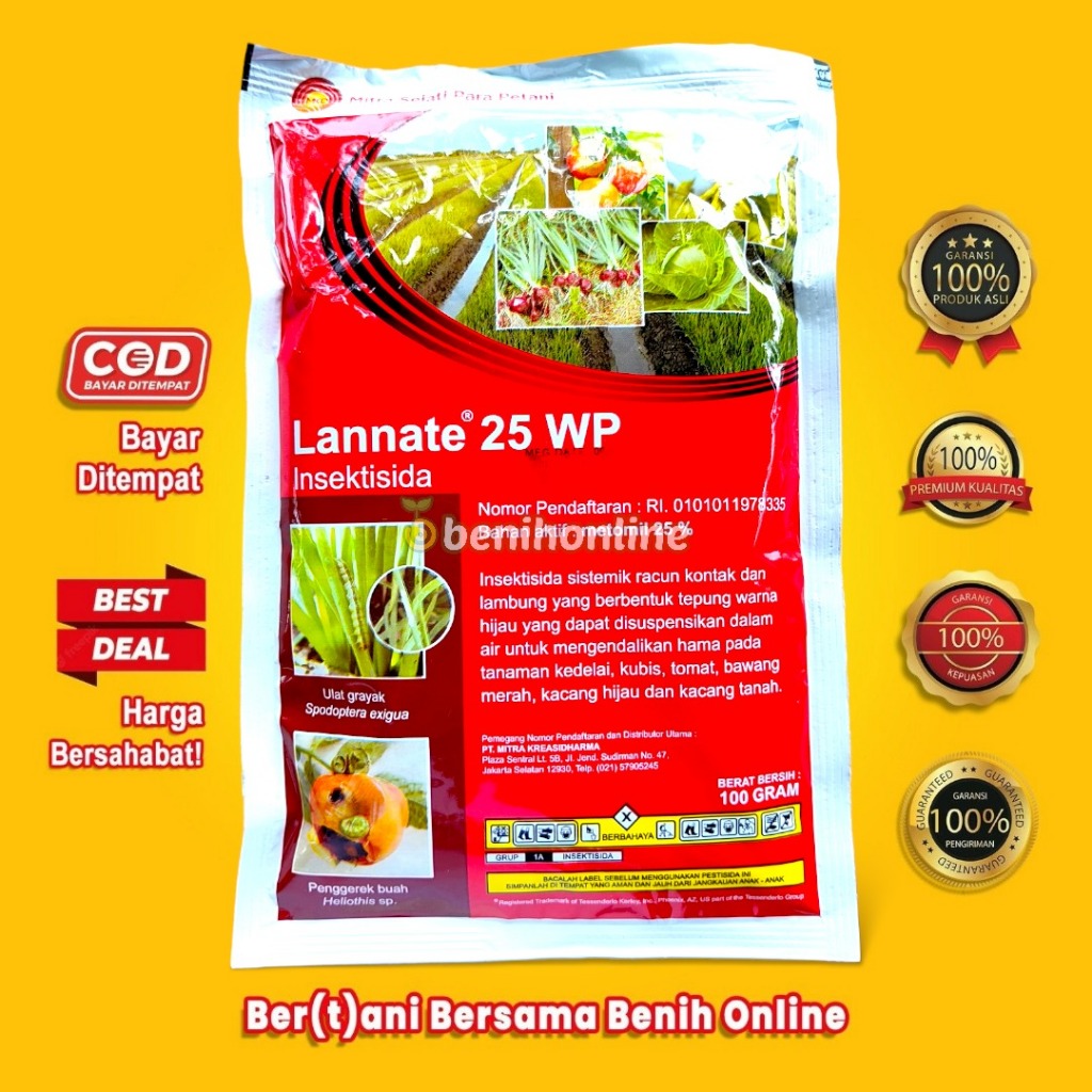 Jual INSEKTISIDA - LANNATE 25 WP - 100 gr - metomil dupont corteva ...