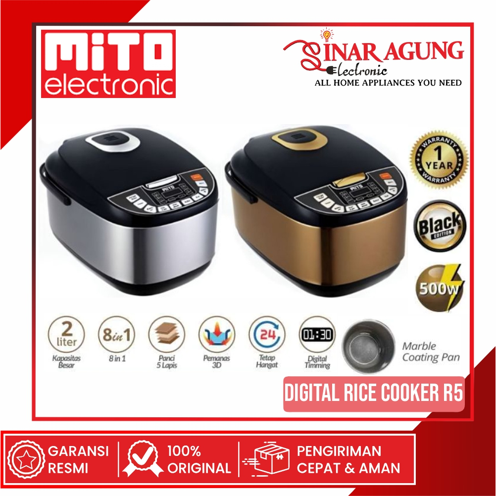 Jual [COD] MAGIC COM / RICE COOKER DIGITAL MITO R5+ / R5 PLUS (2 LITER ...